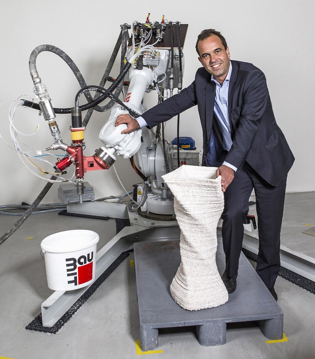 Der 3D-Drucker BauMinator wurde in Wien zum ersten Mal live präsentiert