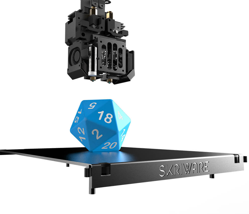 Skriware präsentiert in Dubai seinen neuen Skriware 2 3D-Drucker.