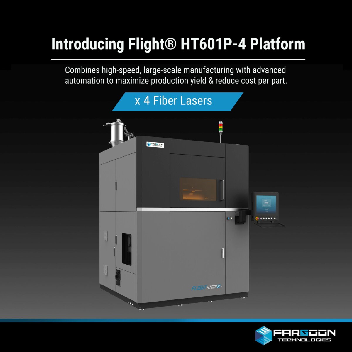Farsoon stellt neuen 3D-Drucker Flight® HT601P-4 vor